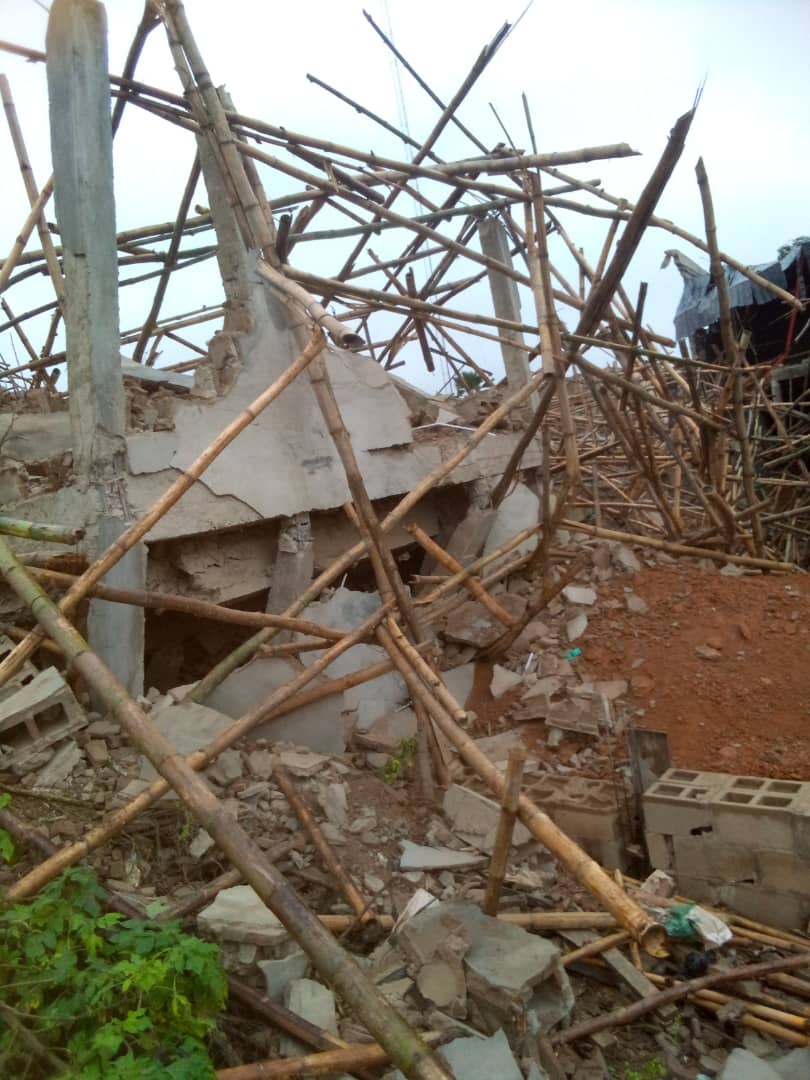 JUST IN: Hotel Building Under Construction Collapses In Ibadan JUST IN: Hotel Building Under Construction Collapses In Ibadan